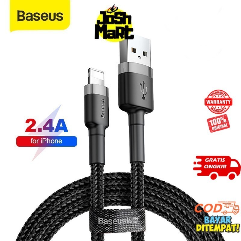 Jual Baseus Kabel Data Iphone Cafule Cable For Lightning Resmi | Shopee ...