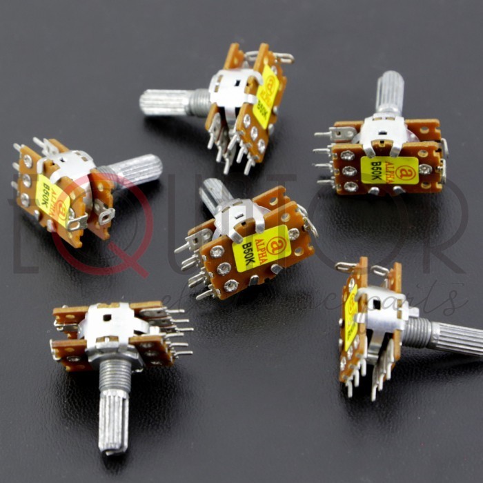 Jual Potensio Alpha Stereo B50K + CT (8 kaki) | Shopee Indonesia