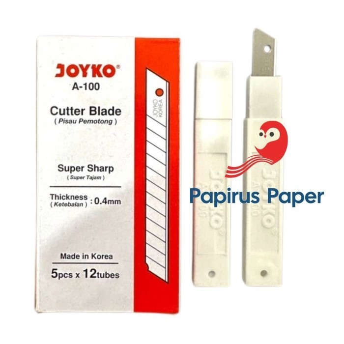 Jual Isi Cutter Joyko A 100 Refill Cutter Blade / Refill / Pisau Cutter Joyko Kecil | Shopee ...