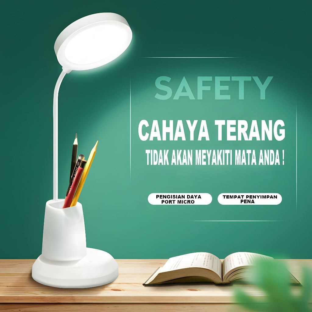 Jual Lampu Baca LED Portable Meja Belajar Tricolour Sentuh 3 Flexible ...