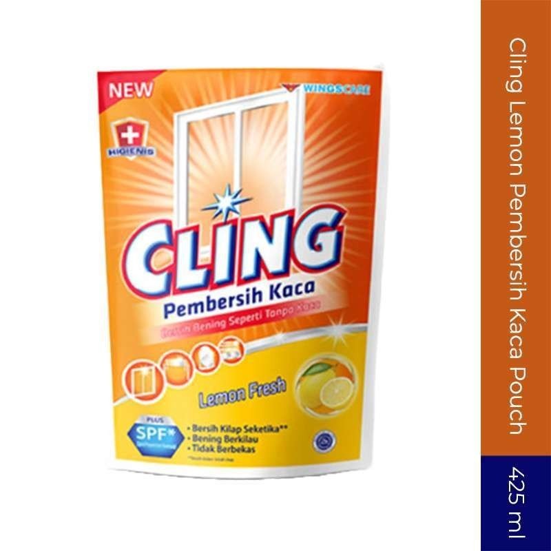 Jual Cling Lemon Pembersih Kaca Pouch 425ml | Shopee Indonesia