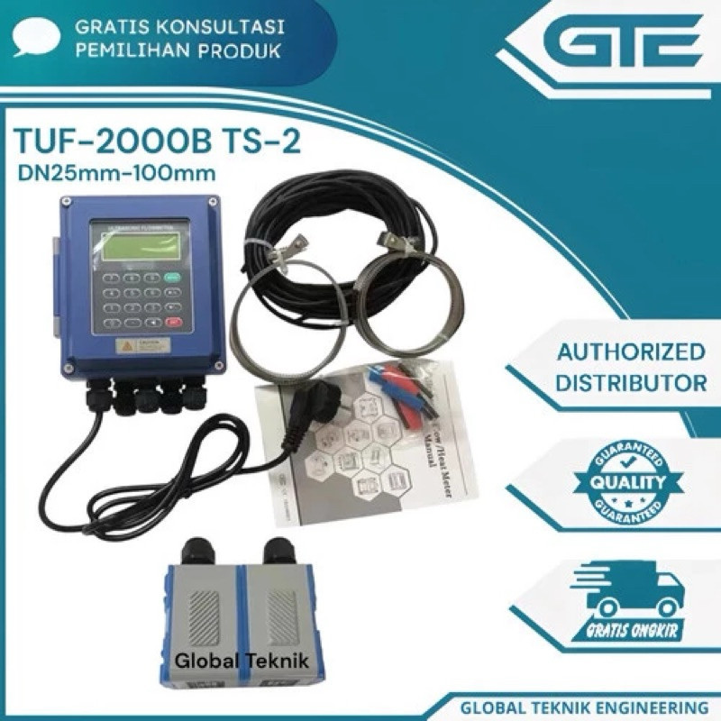 Jual Digital Ultrasonic flow meter TUF-2000B TS-2 Transducer DN25mm ...