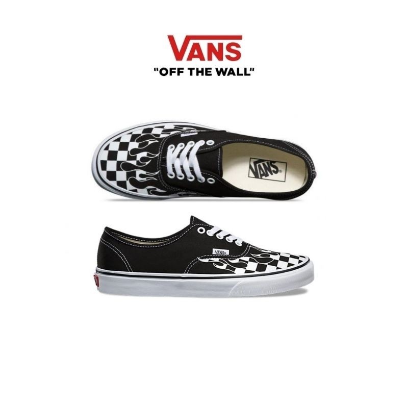 Jual VANS AUTHENTIC FIRE CHECKERBOARD BLACK/WHITE (100% ORIGNAL ...