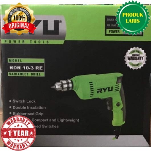 Jual RYU - Tekiro RDR 10-3 Mesin Bor 10mm / Power Drill Mesin Bor ...