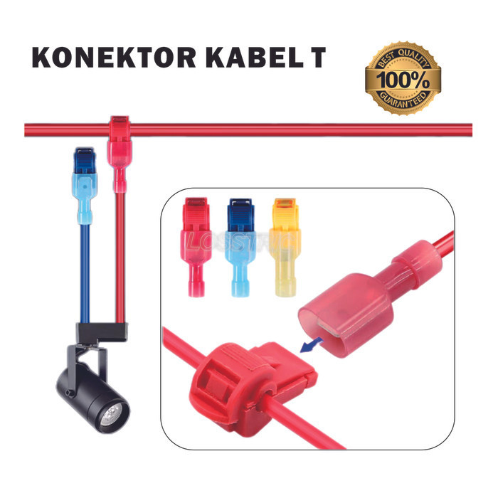 Jual konektor kabel T jumper T-Tap connector terminal lock quick cable ...