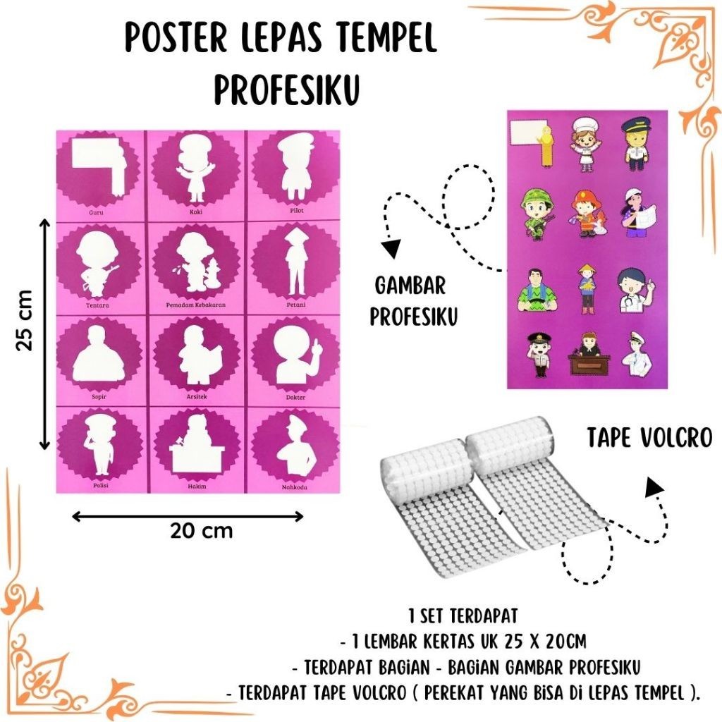 Jual Poster Interaktif - Poster Lepas Tempel Profesi / Mainan Edukatif ... Jual Poster Interaktif - Poster Lepas Tempel Profesi / Mainan Edukatif ...