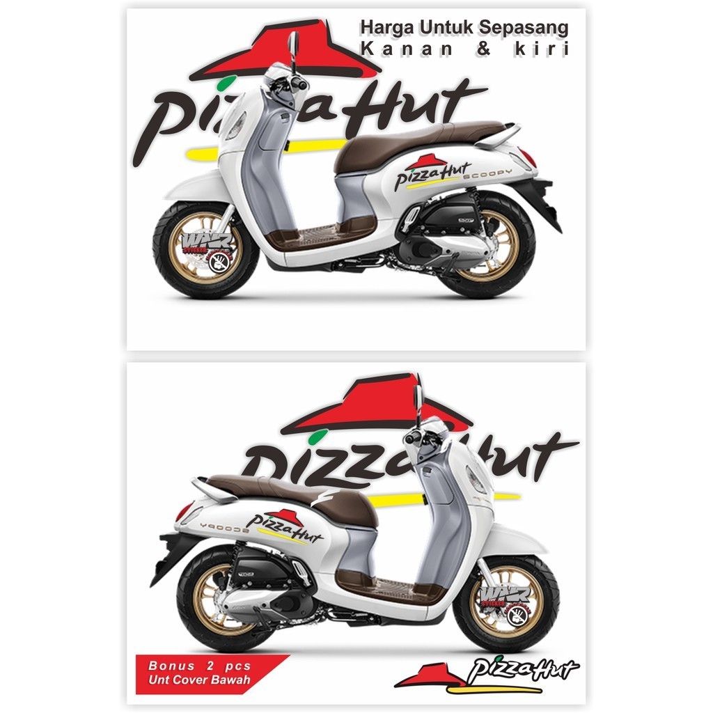 Jual Sticker motor keren sticker cutting pizza hut sticker pizza hut ...