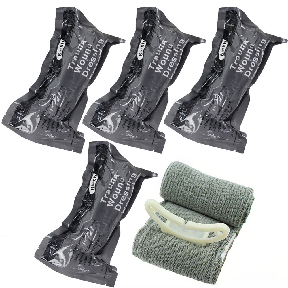Jual 4/6in Israeli Bandage Wound Dressing Emergency Combat Compression ...