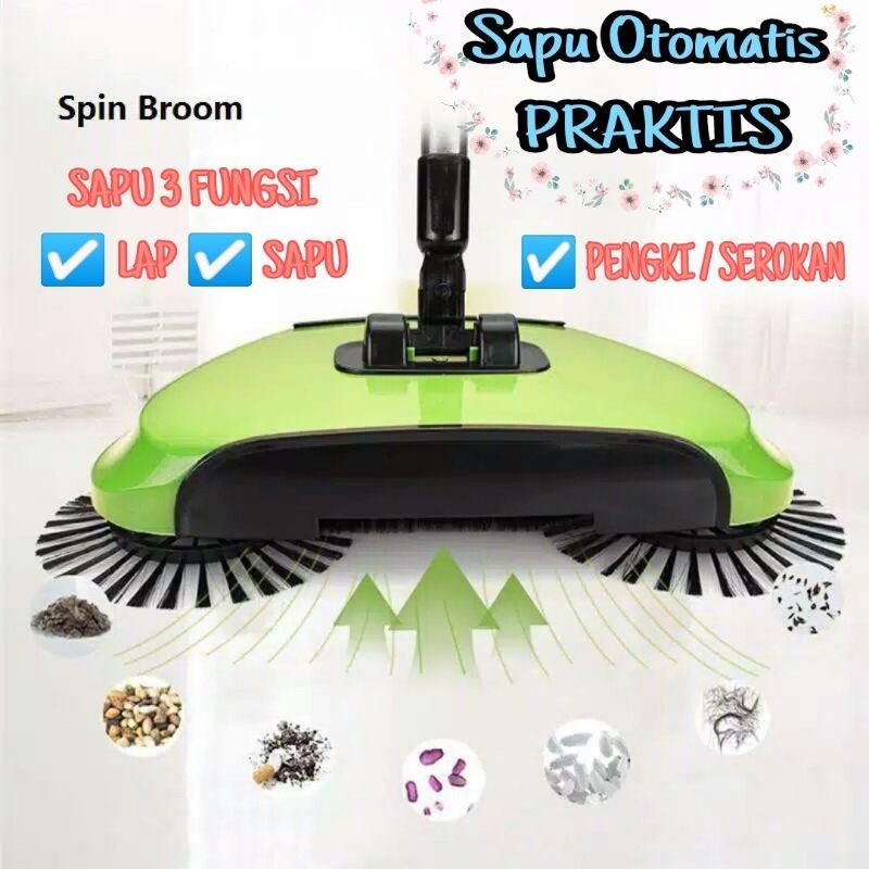 Jual Sapu Otomatis PRAKTIS Sapu Lantai Magic Clean Super Broom ...