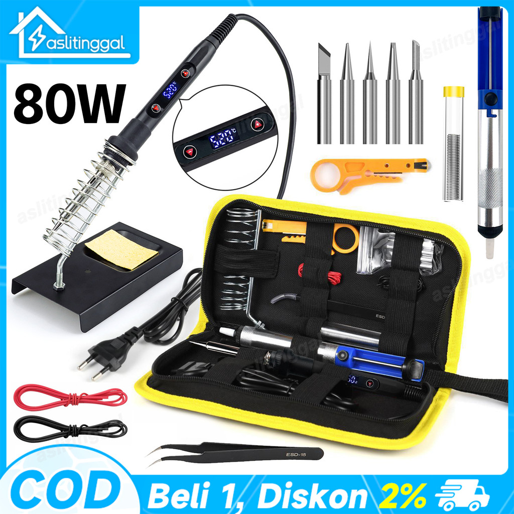 Jual Set Solder Listrik Lengkap dengan Multimeter Iron Tool Kit 80 W ...