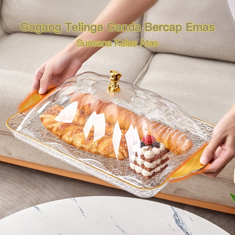 Jual 1 SET Kotak Roti dan Kue Tempat Penyimpanan Roti Wadah Saji Nampan ...