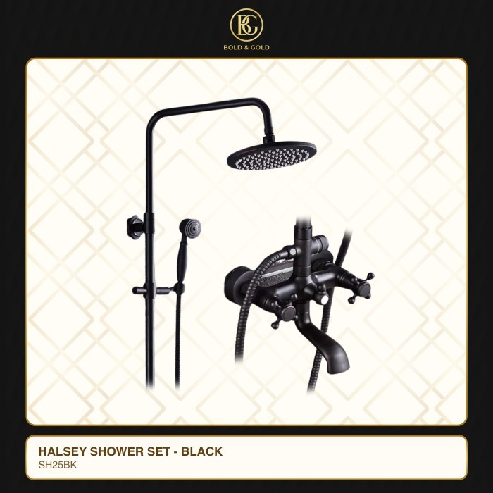 Jual BLACK MATT VINTAGE SHOWER SET | Shopee Indonesia