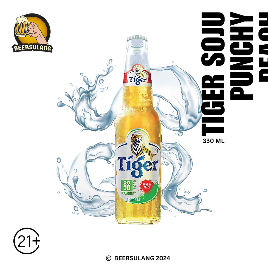 Jual Tiger Soju Punchy Peach Botol 330ml | Shopee Indonesia