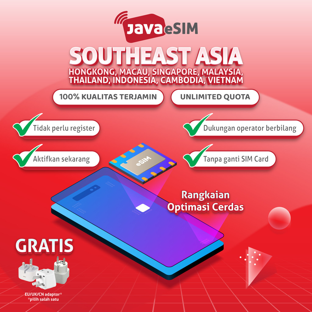 Jual Happyesim eSIM Asia Selatan Unlimited Internet Data| Travel eSIM ...