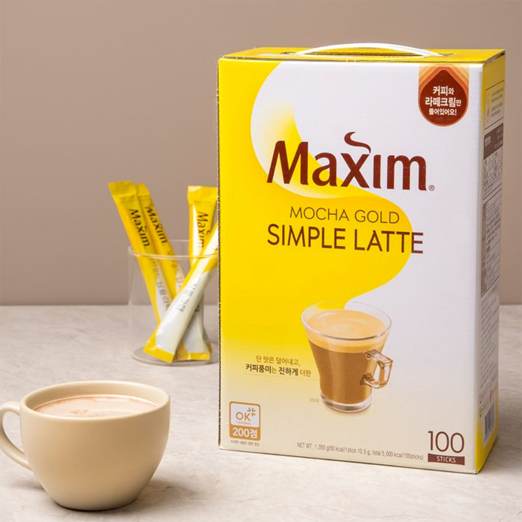 Jual Maxim Mocha Gold Simple Latte No Sugar Coffee Mix Tanpa Gula ...