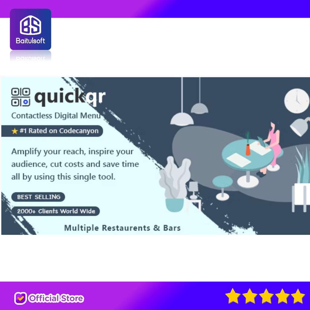 Jual SOURCE CODE APLIKASI QUICKQR - SAAS - QR CODE RESTAURANT MENU MAKER | Shopee Indonesia