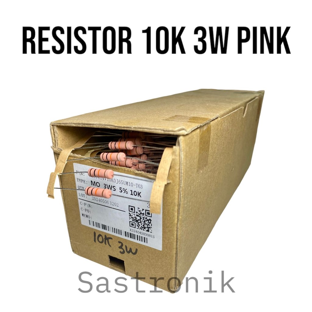 Jual resistor 10k 3w pink bodi kecil ready | Shopee Indonesia