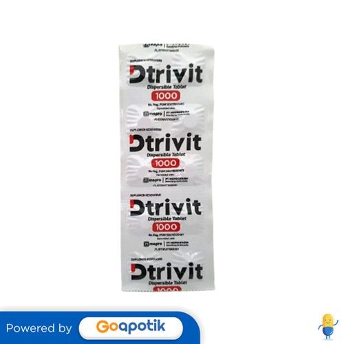 Jual Dtrivit 1000 Iu Strip 10 Tablet | Shopee Indonesia