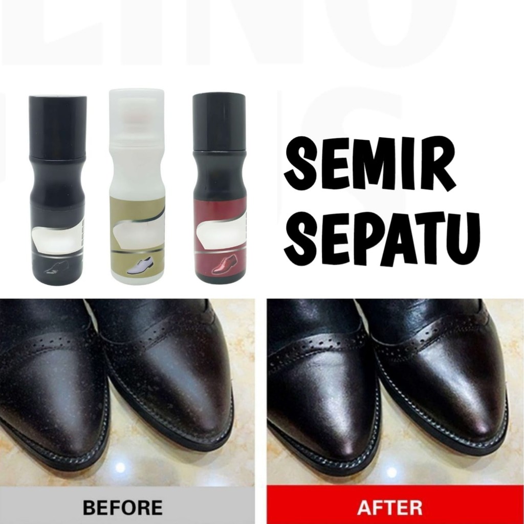 Jual Semir Sepatu Cair Hitam Coklat Netral 100ml Perawatan Pengkilap ...