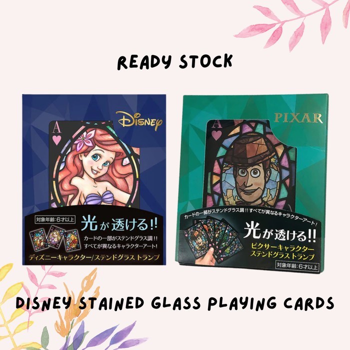 Jual Disney Stained Glass Playing Cards Princess Pixar Tenyo Kartu Remi ...