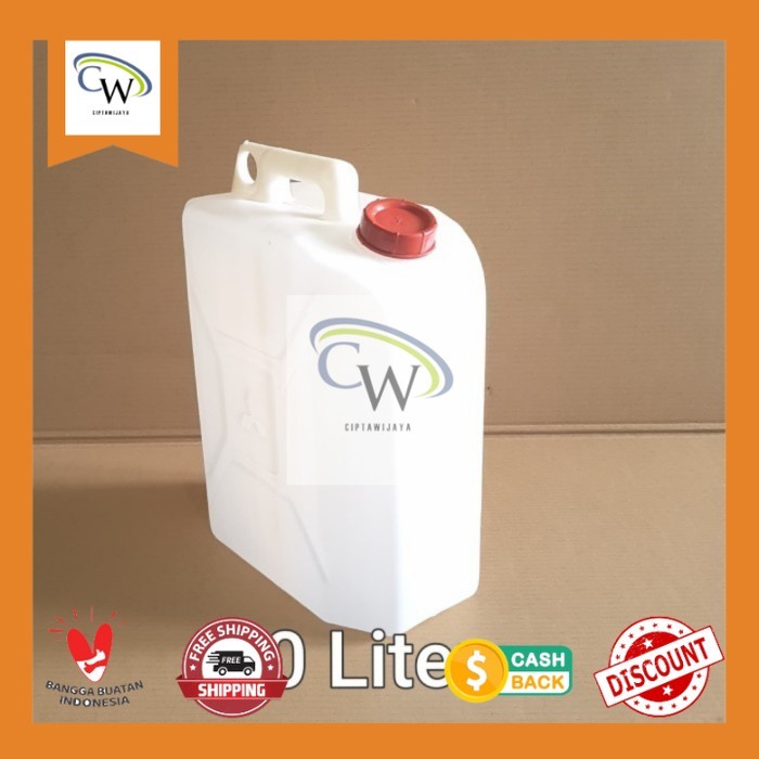 Jual Jerigen 20 liter Baru Tebal/ Jeliken 20 liter putih | Shopee Indonesia