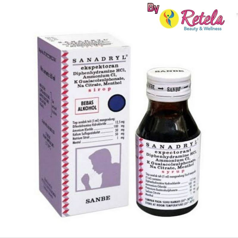 Jual SANADRYL EXPECTORANT SYRUP 60ML | Shopee Indonesia