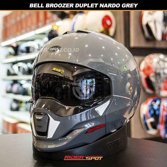 Jual Helm Bell Broozer Duplet Nardo Grey Crossover Helmet Touring ...