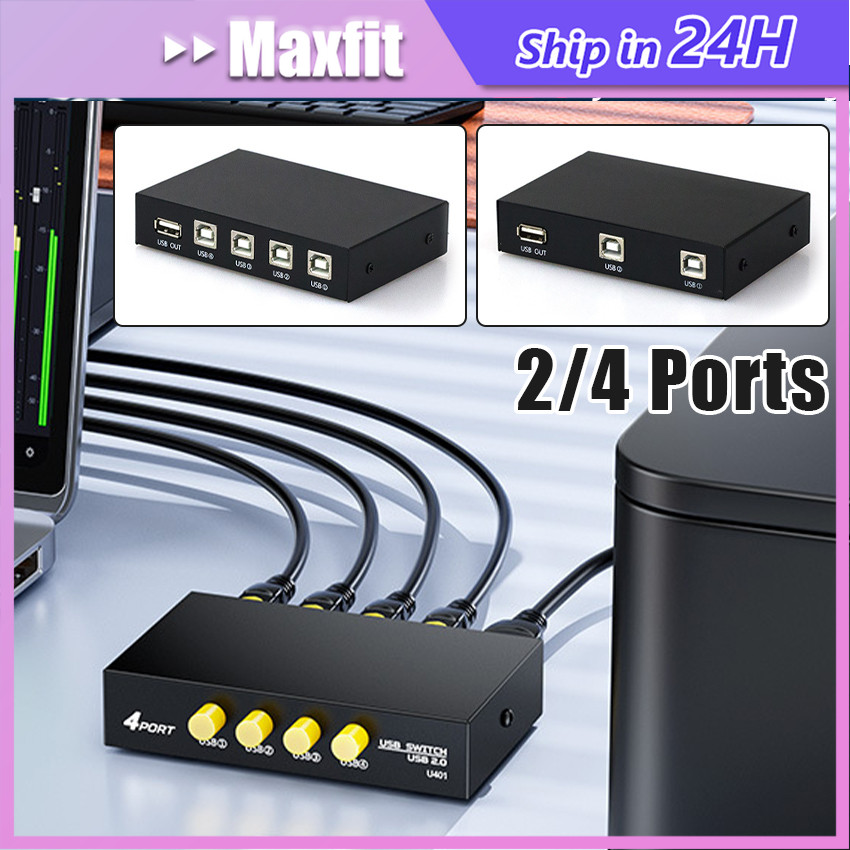 Jual Data Switch Usbmanual Switch Printer Splitter 2 4port Gaintech 7352