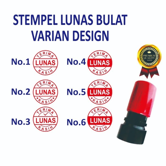 Jual stempel lunas varian design model bulat | Shopee Indonesia
