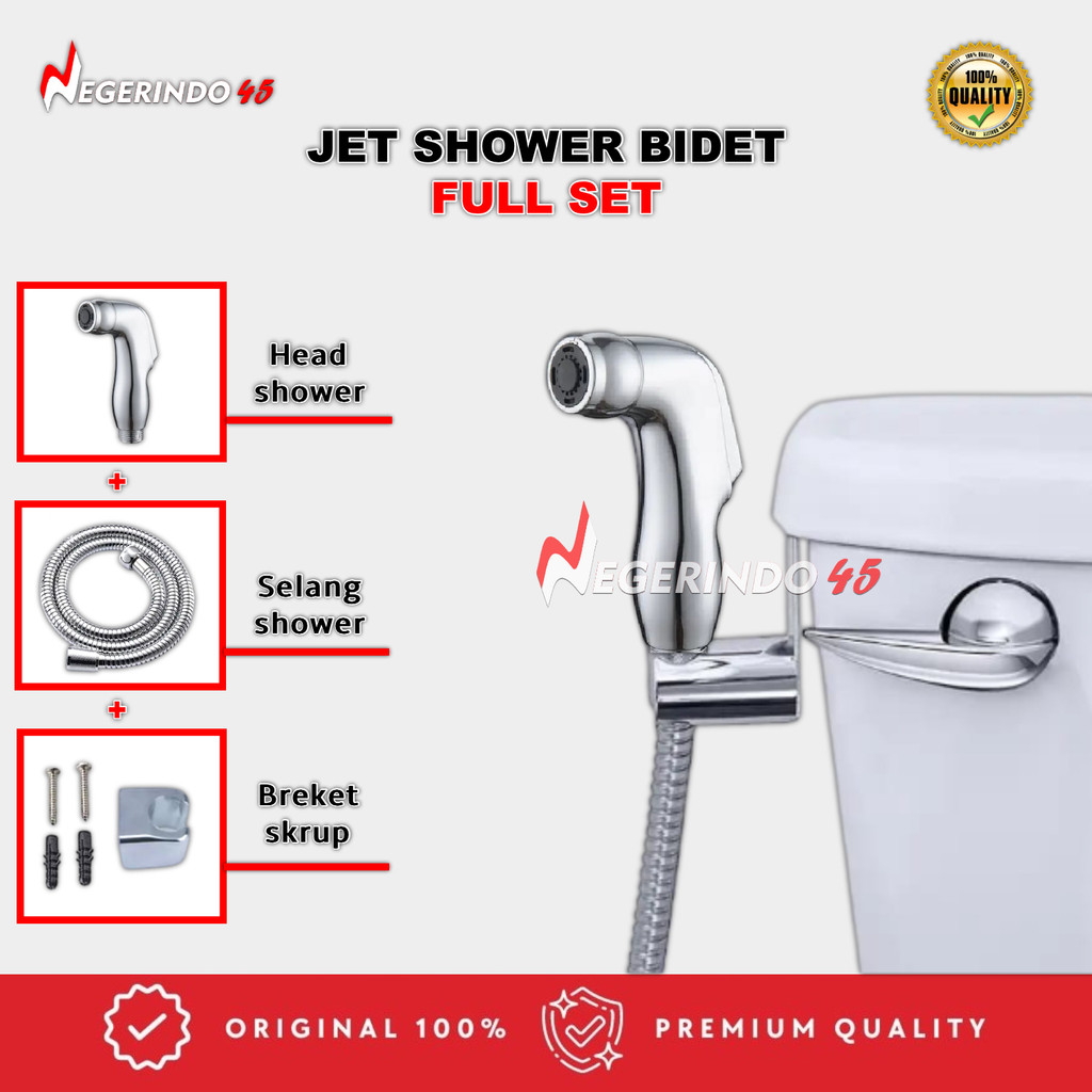 Jual JET SHOWER SET TOILET WC SHOWER CEBOK SEMPROTAN JET WASHER BIDET ...