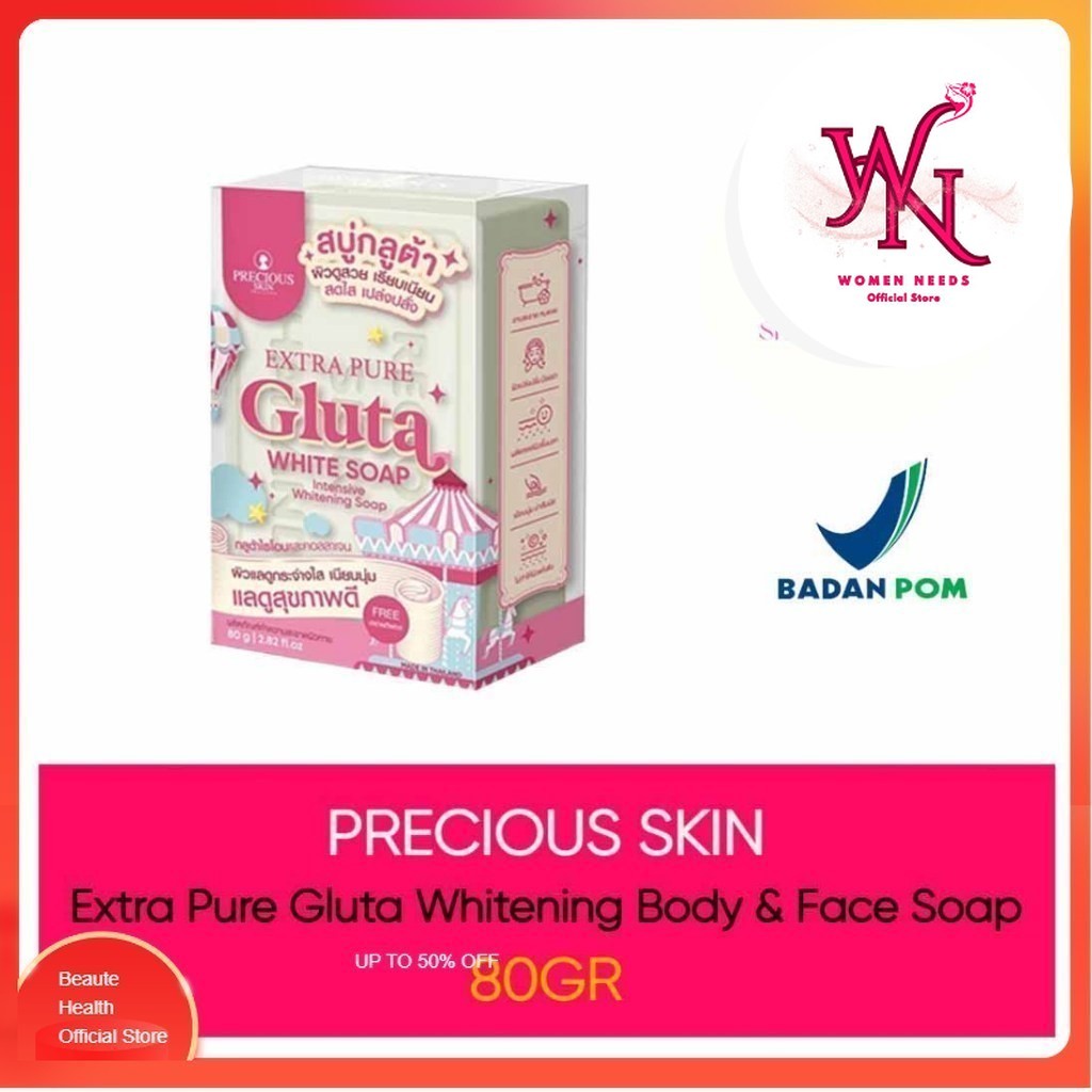 Jual Sabun Pemutih Gluta Thailand Extra Pure Gluta Whitening Body ...