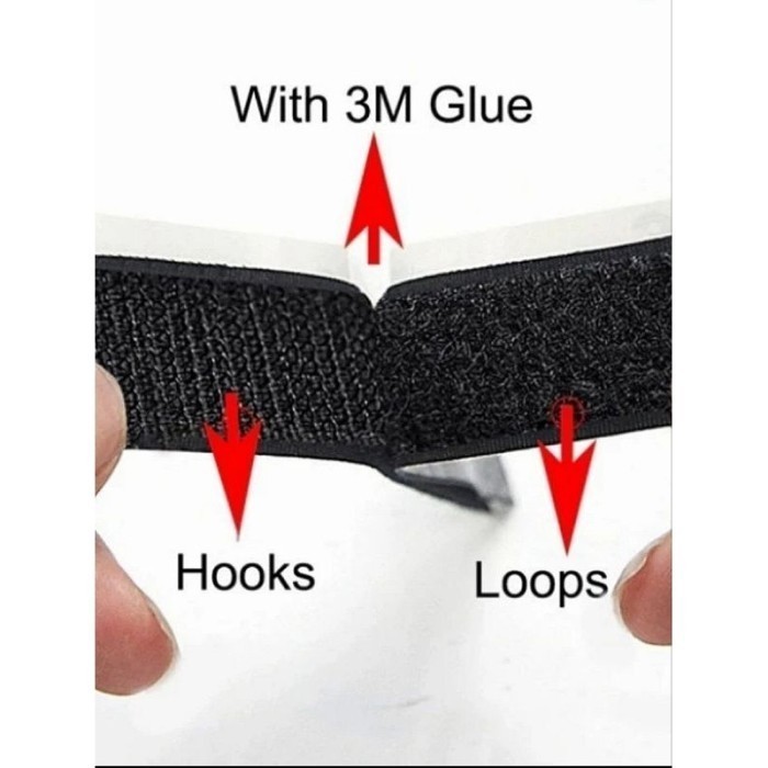 Jual Perekat Strap Adhesive Double Tape Dua Sisi Hook And Loop 2,5cm ...