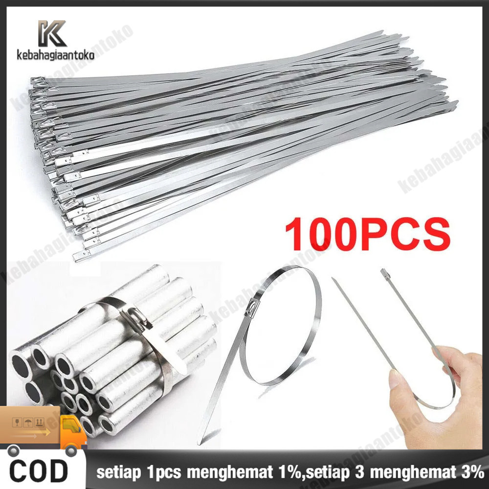Jual (100 Pcs ) Kabel Ties Stainless Tali Besi Anti Karat 304 / Cable ...
