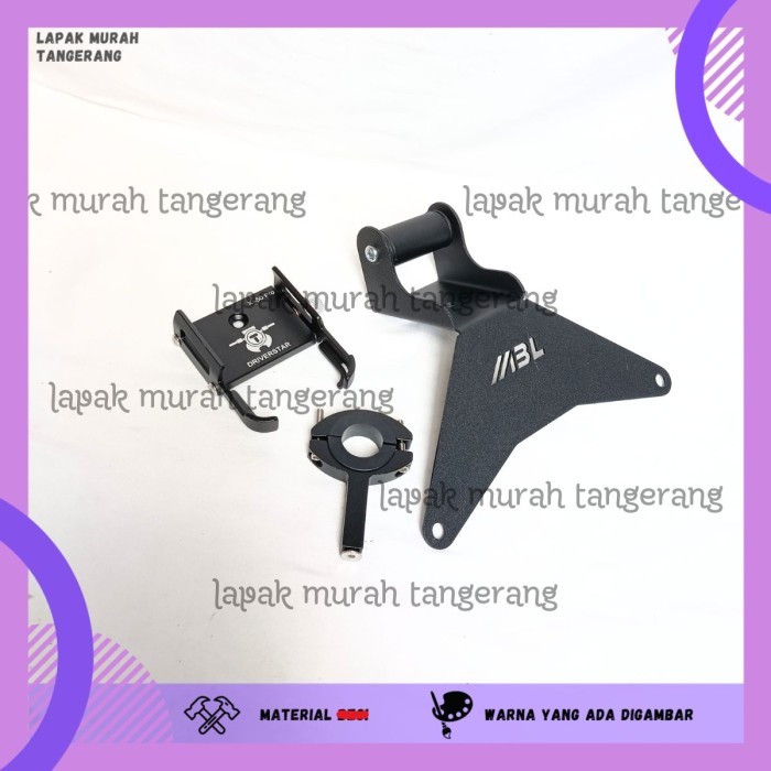 Jual PAKET HOLDER GPS HP XMAX OLD PHONE HOLDER ALUMUNIUM LOGAM STANG ...