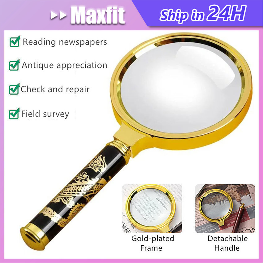 Jual Kaca Pembesar 10X Motif Naga Dragon / Lup Lensa Handheld Magnifier ...