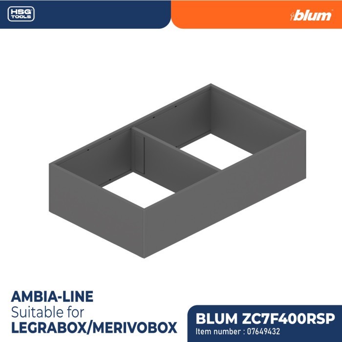 Jual BLUM SEKAT RAK AMBIA-LINE ZC7F400RSP DRAWER FRAME LEGRABOX ...