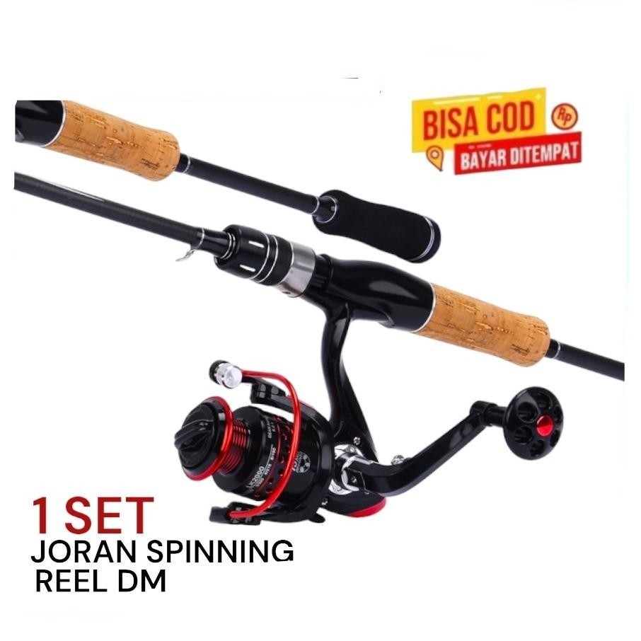 Jual 1 Set Joran Pancing Spinning Carbon Dengan Reel Pancing Pemandu putar 1.65m 1.8m Bisa ...