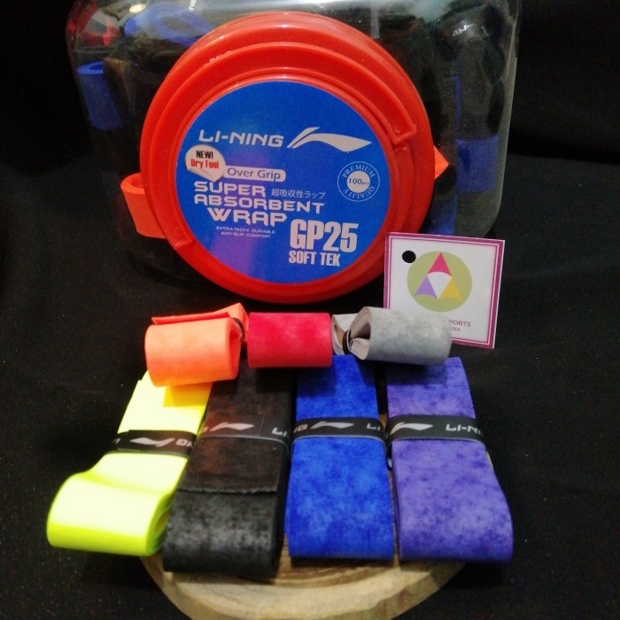 Jual Grip LINING Tipis GP 25 Pegangan Raket Bulutangkis Tenis Meja ...