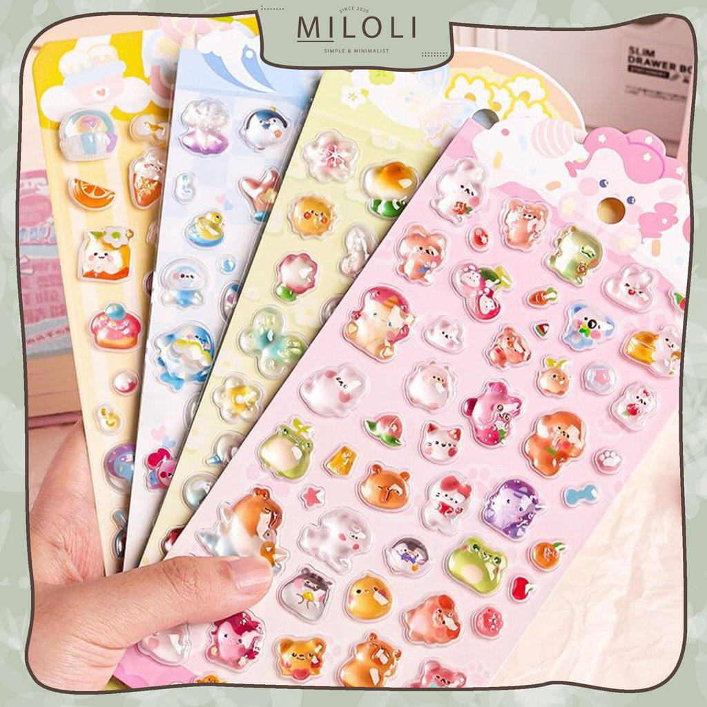 Jual [MILOLI] 1Pcs STICKER 3D ANIMAL Stiker Glossy Aksesoris Hiasan ...