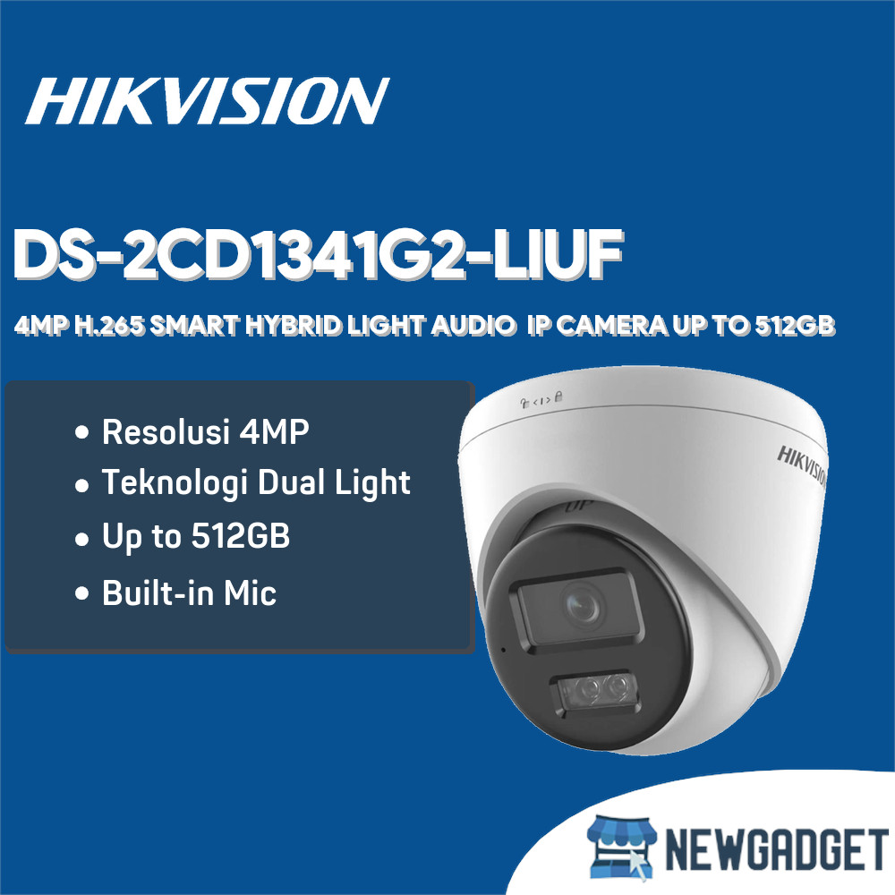 Jual HIKVISION DS-2CD1341G2-LIUF 4MP H.265 SMART HYBRID LIGHT AUDIO ...
