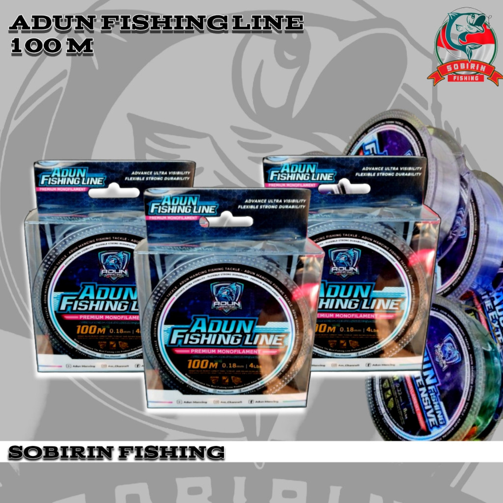 Jual Senar adun mancing 100 m adun fishing line senar pancing ikan mas ...