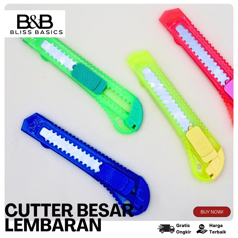 Jual Cutter Transparan Besar - Pisau Cutter Besar - Cutter Bening ...