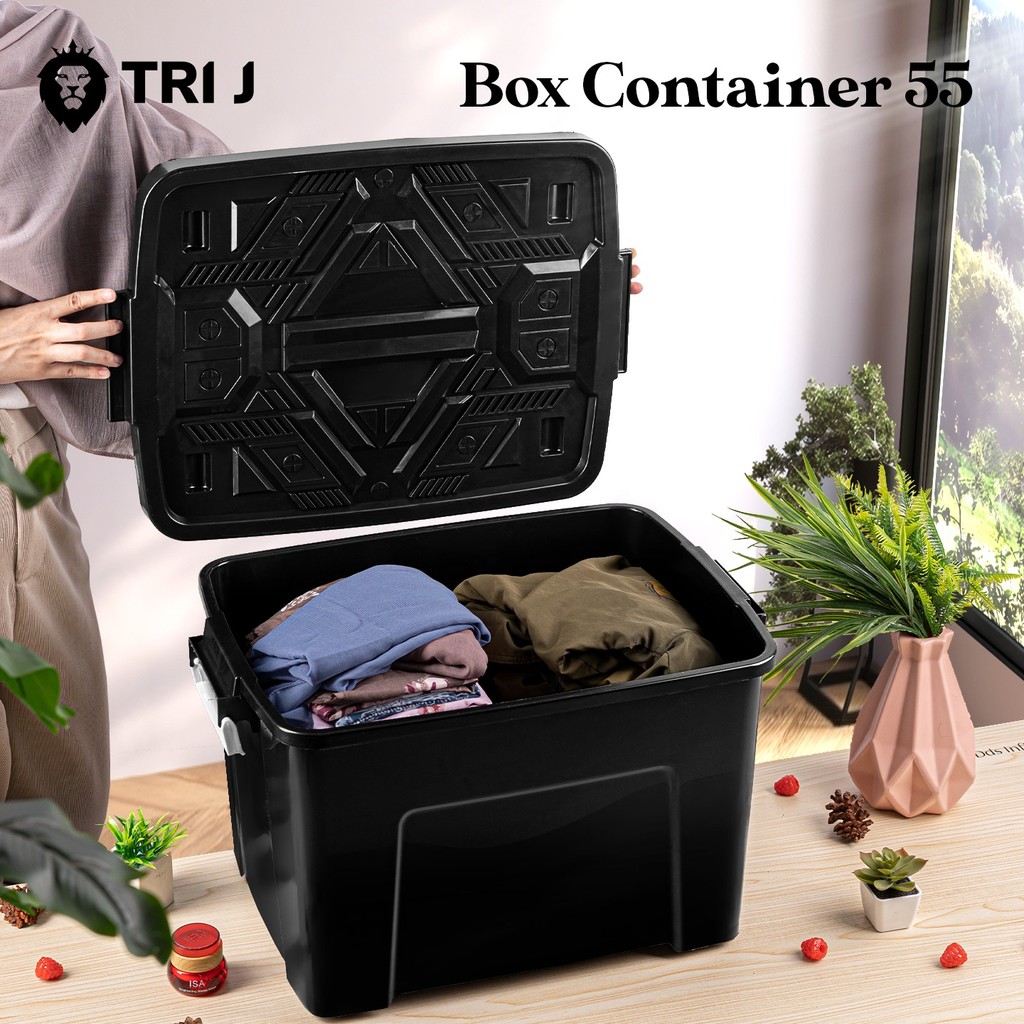Jual BOX CONTAINER 55 LITER DENGAN HANDLE - Kontainer Box Plastik Jumbo ...