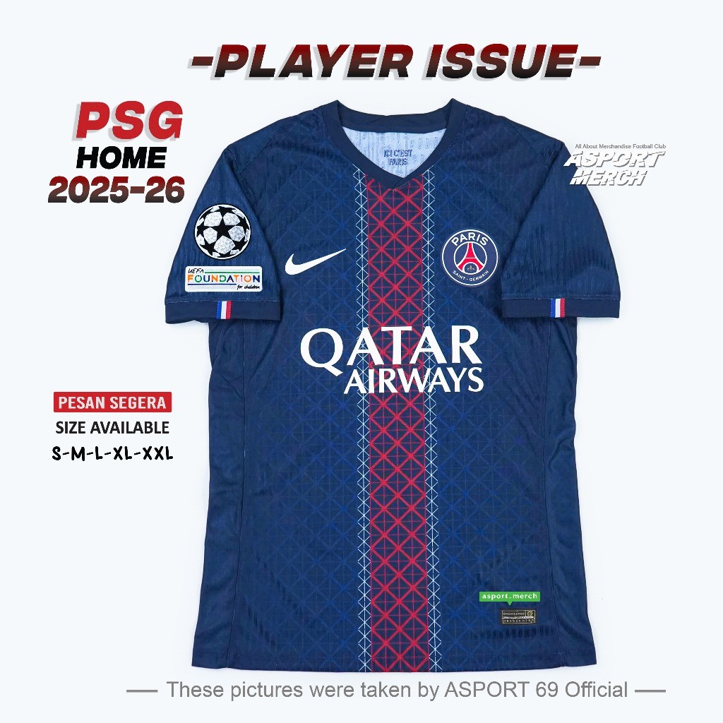 Jual JERSEY BOLA PLAYER ISSUE PSG HOME 2025 2026 JERSEY PSG HOME PI 25 26 TERBARU | Shopee Indonesia