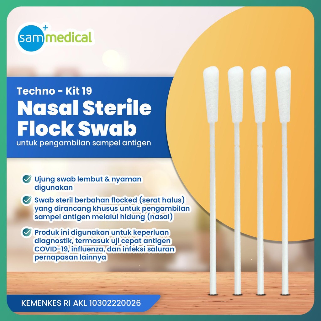 Jual Nasal Sterile Flock Swab untuk pengambilan sample - Persatuan ...