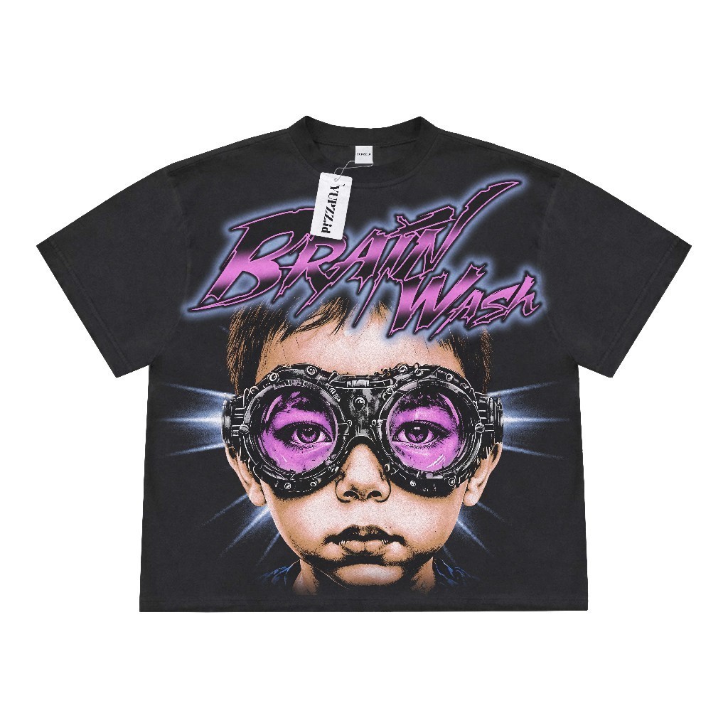 Jual Baju Cool Store Boxy Oversized Tshirt Brain Wash Black Pria dan ...