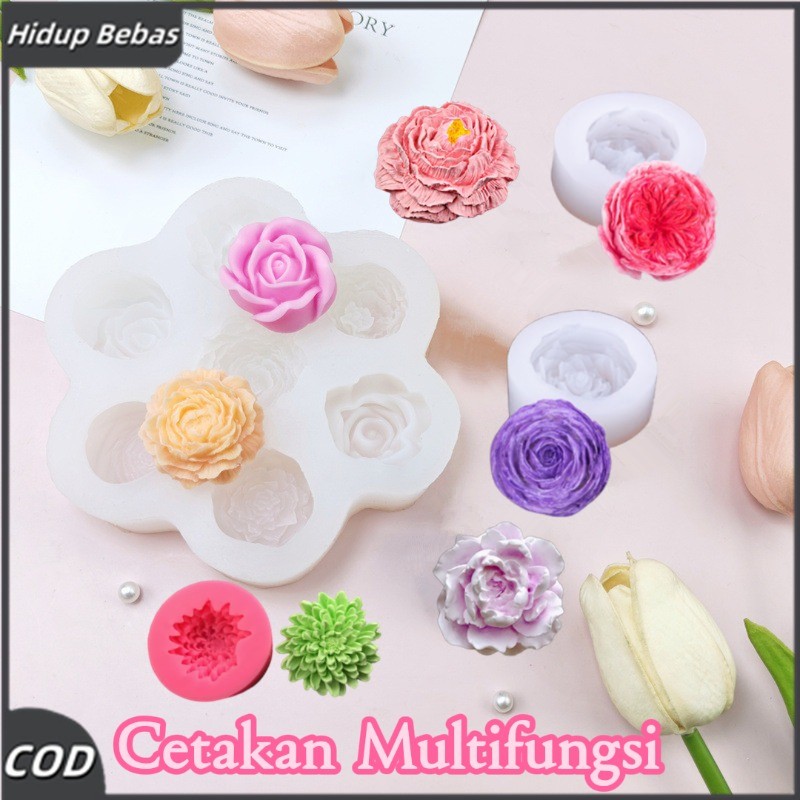 Jual Cetakan Silikon Bunga / Lilin Sabun Kerajinan Tangan Jelly Cetakan ...