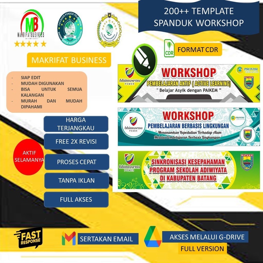 Jual [TMP] 200+ DESAIN TEMPLATE BANNER SPANDUK FORMAT CDR (COREL DRAW) SIAP EDIT + BONUS LINK ...