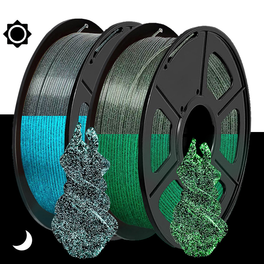 Jual 1.75mm 3D Printer Filament PLA Luminous Night Starry Sky Green ...