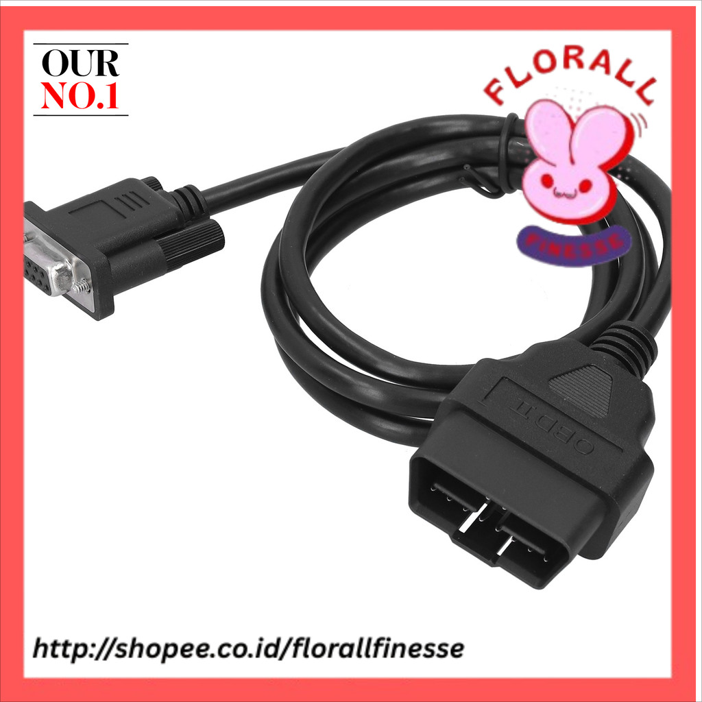 Jual OBD2 Diagnostic Adapter 16Pin OBD2 to RS232 DB9 Car Diagnostic ...